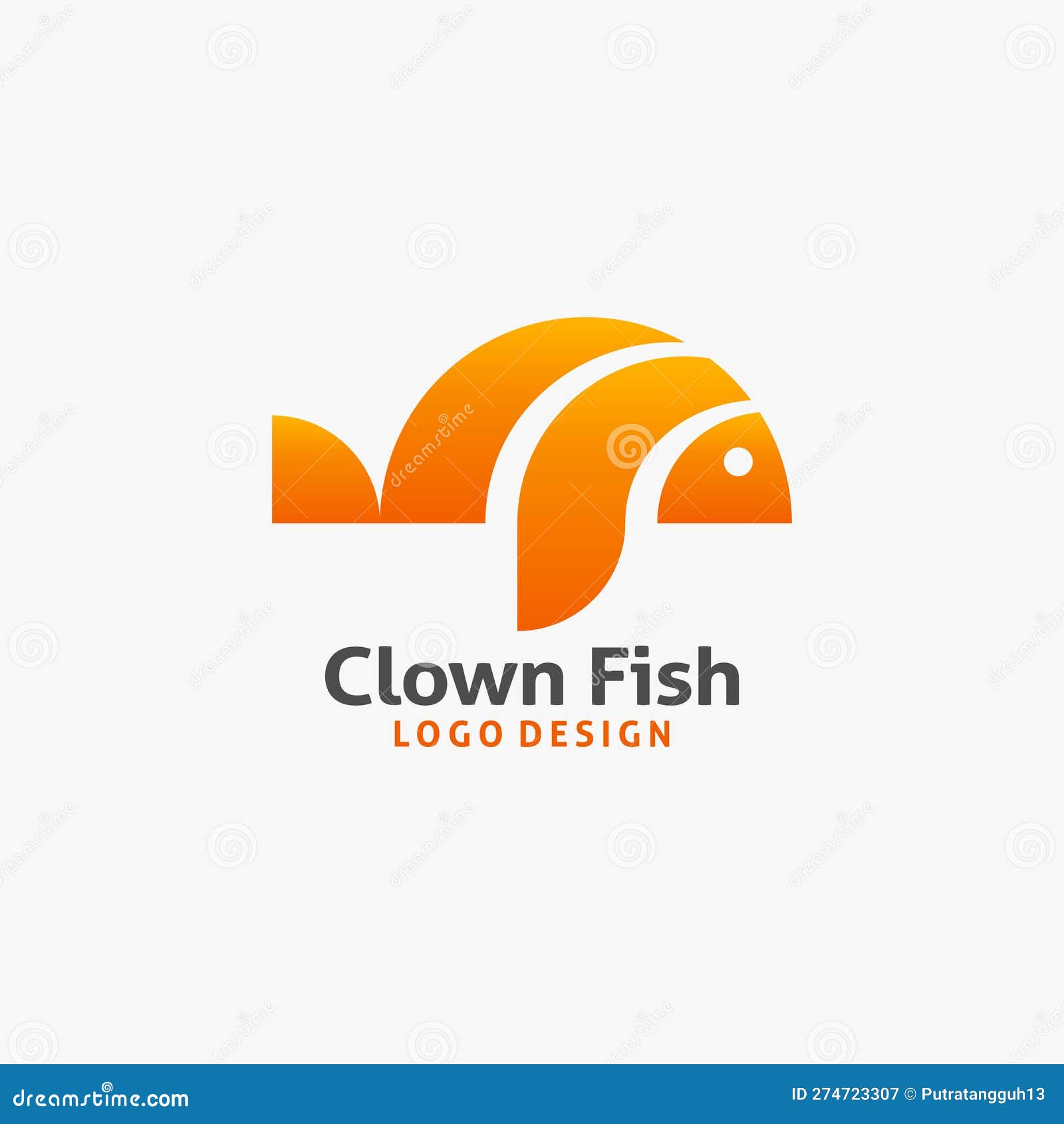 Clown fish logo design stock vector. Illustration of cartoon - 274723307