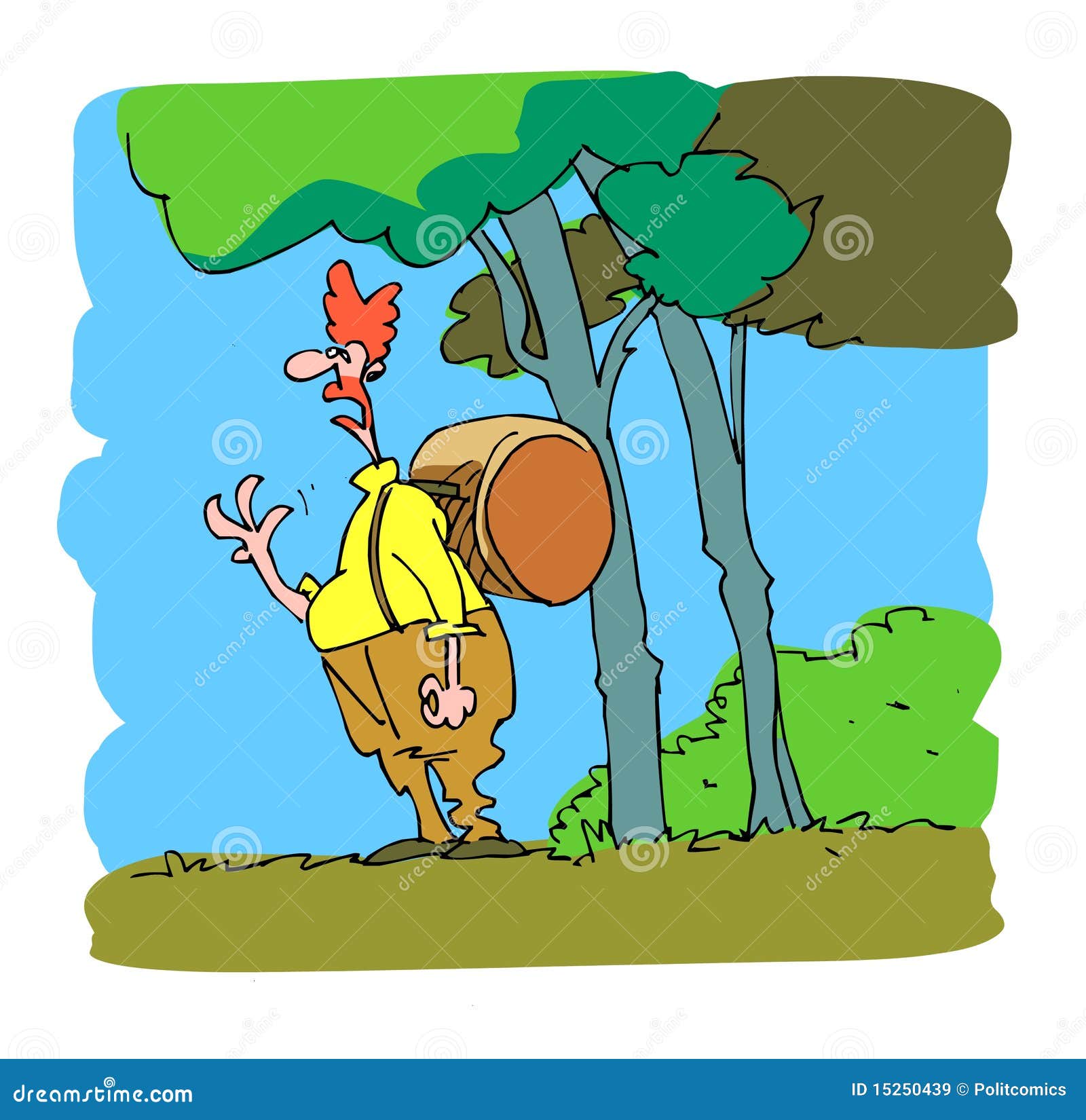 Clown in the forest stock illustration. Illustration of hair - 15250439