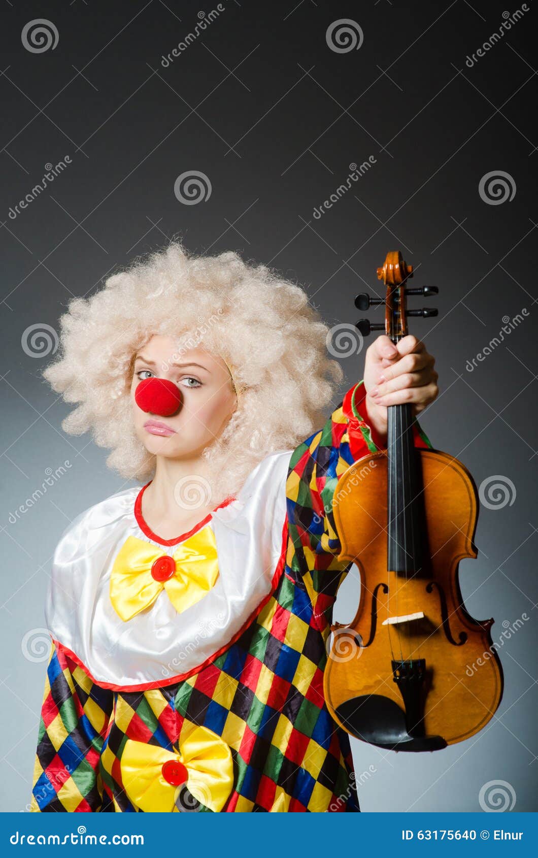 The Clown in Funny Concept on Dark Background Stock Photo - Image of ...
