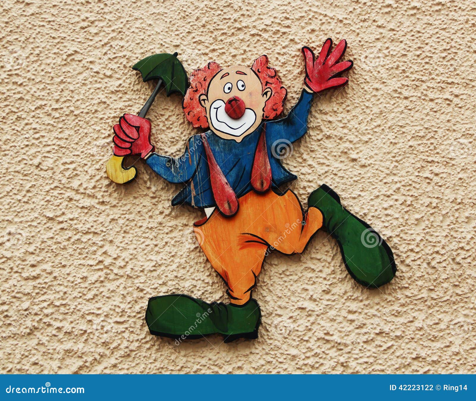 Clown stock photo. Image of wall, entertainment, funny - 42223122
