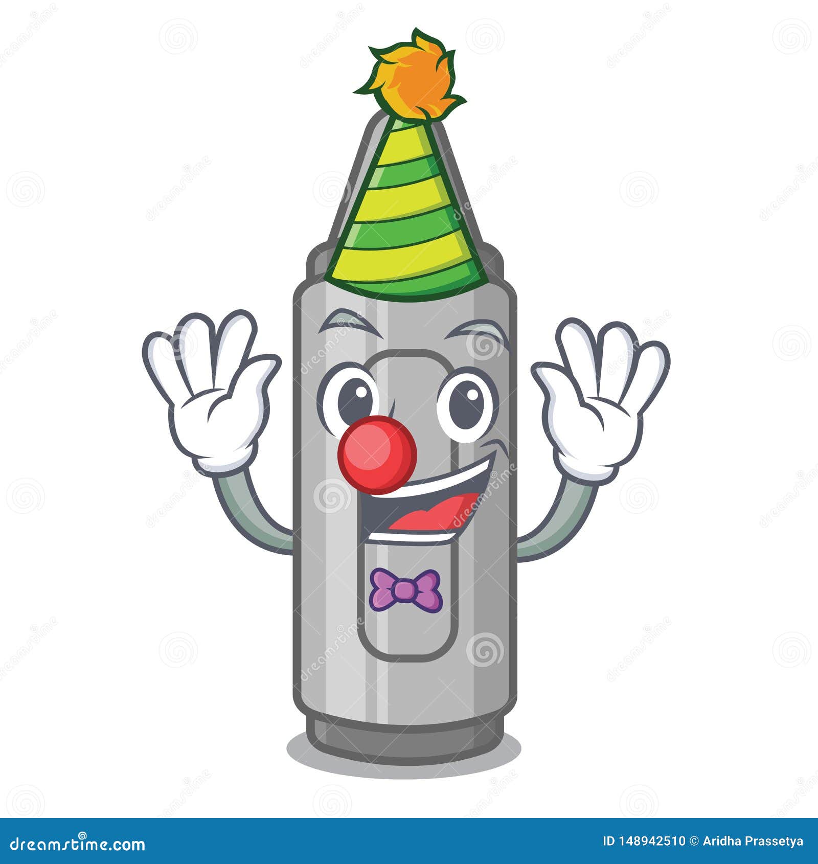 Clown Grey Crayon in a Bag Cartoon Stock Vector - Illustration of clown ...