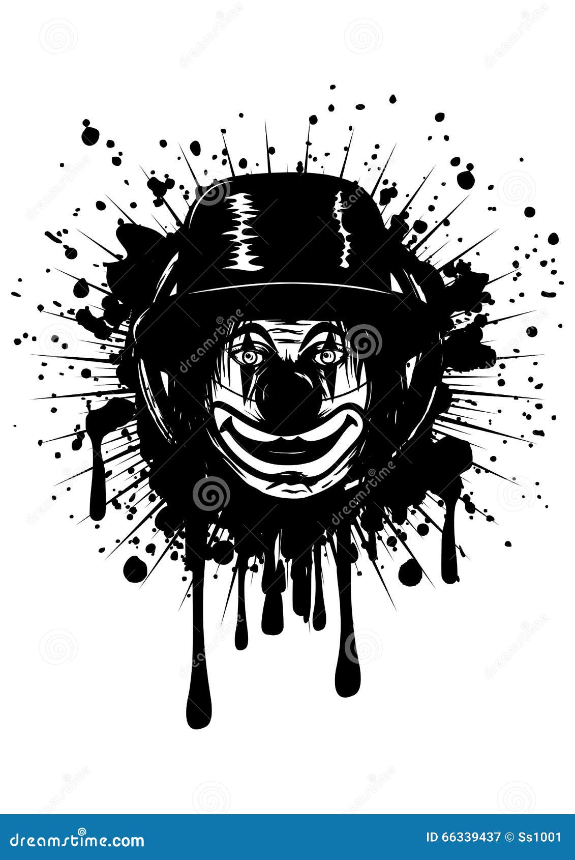 Clown Splash Surf Wave Cartoon Vector Illustration | CartoonDealer.com ...