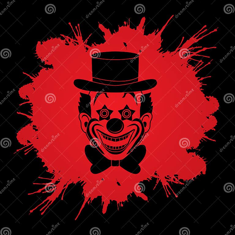 Clown head smile face stock vector. Illustration of background - 84400041