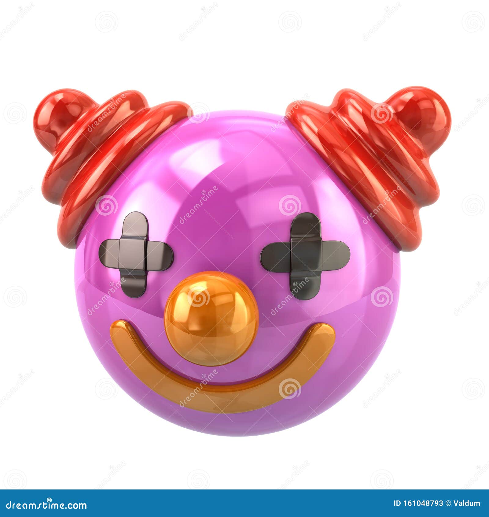 Clown Icon Bronze Trophy In The Cartoon Vector Illustration ...