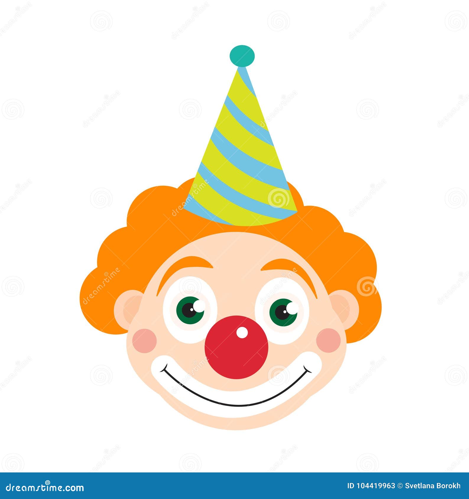 Clown Icon Flat Style , Isolated on White Background. Vector ... Clown Icon Flat Style , Isolated on White Background. Vector ...