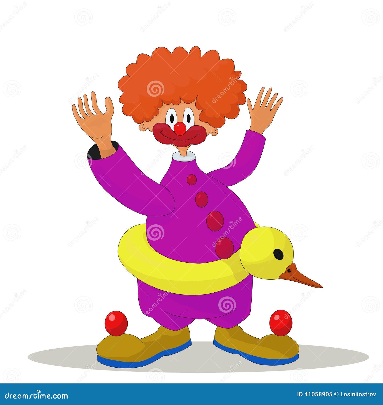 Clown stock vector. Illustration of performance, costume - 41058905