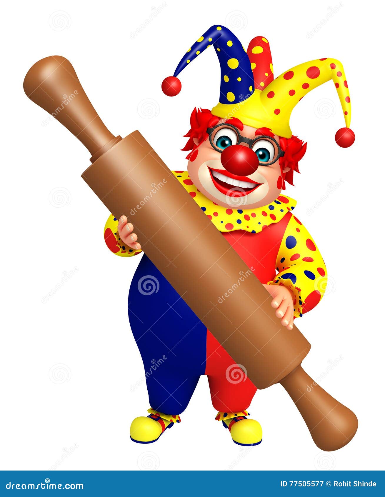 Clown with Kitchen Equipment Stock Illustration - Illustration of humor ...