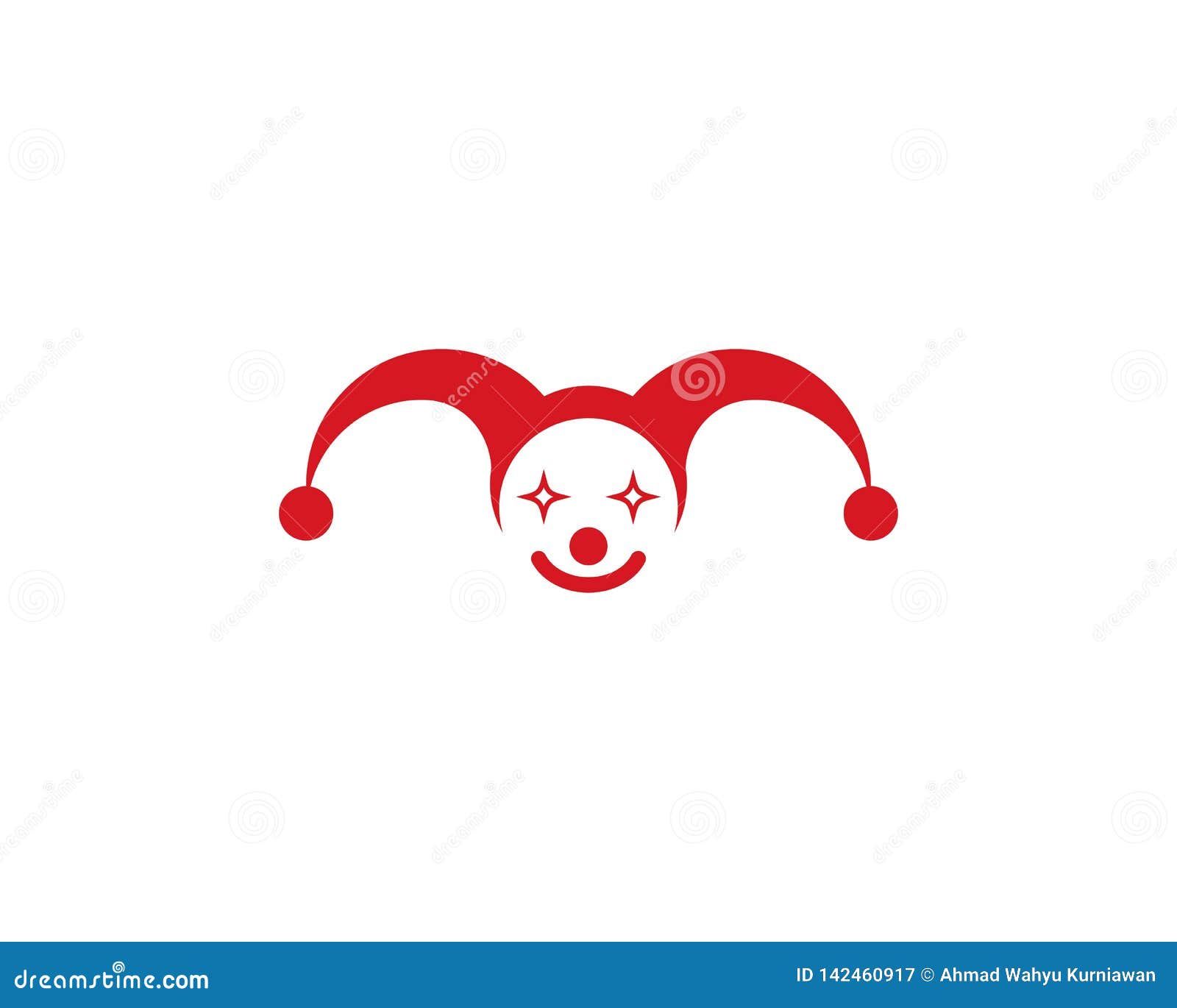 Clown logo template stock vector. Illustration of comic - 142460917