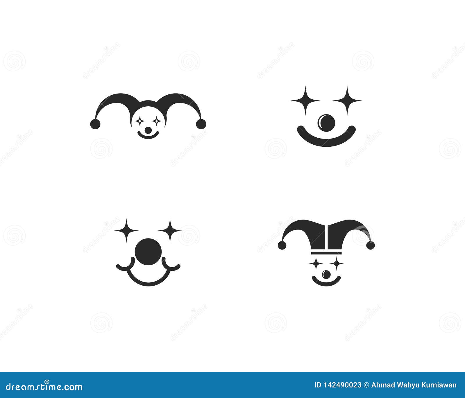 Clown logo template stock vector. Illustration of clown - 142490023