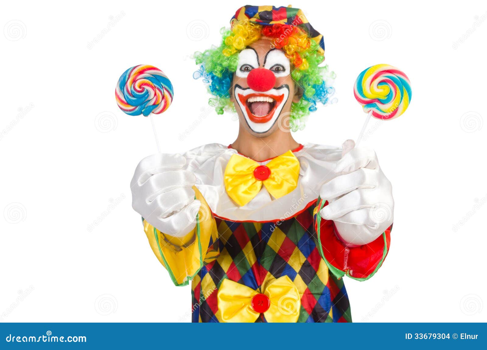 Clown with lollipops stock photo. Image of holiday, male - 33679304