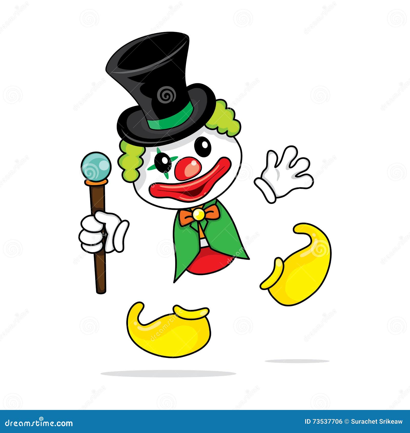 Clown Magic illustration de vecteur. Illustration du conception - 73537706