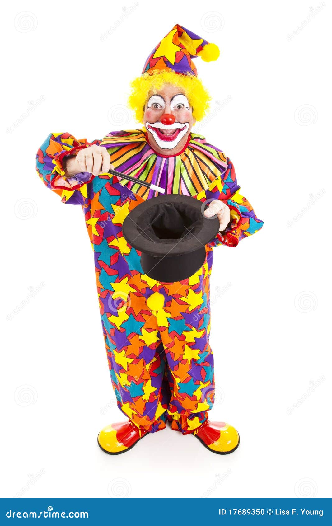 Clown Magician - Full Body stock photo. Image of magic - 17689350