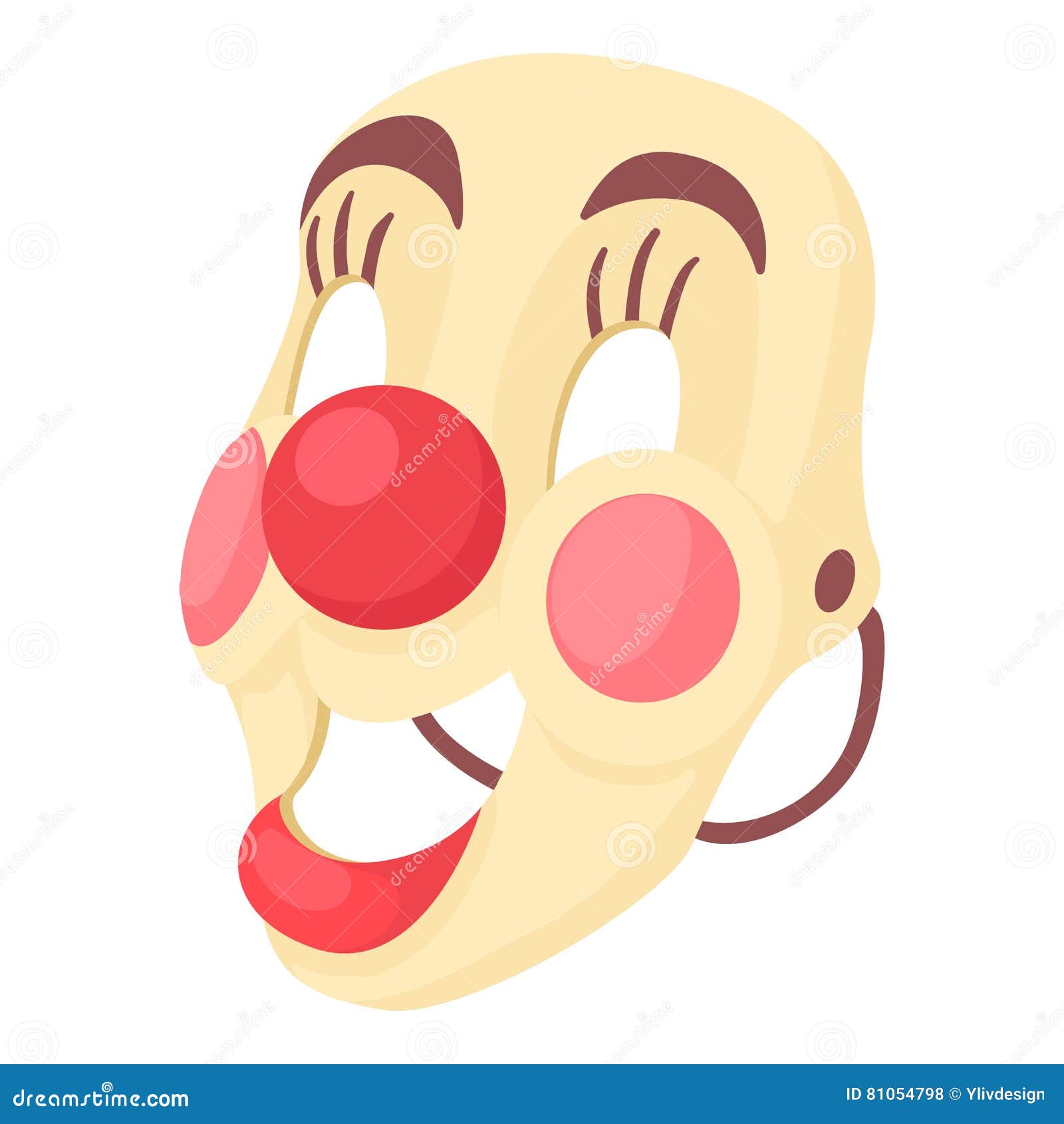 Clown Mask Icon, Cartoon Style Stock Vector - Illustration of colorful ...