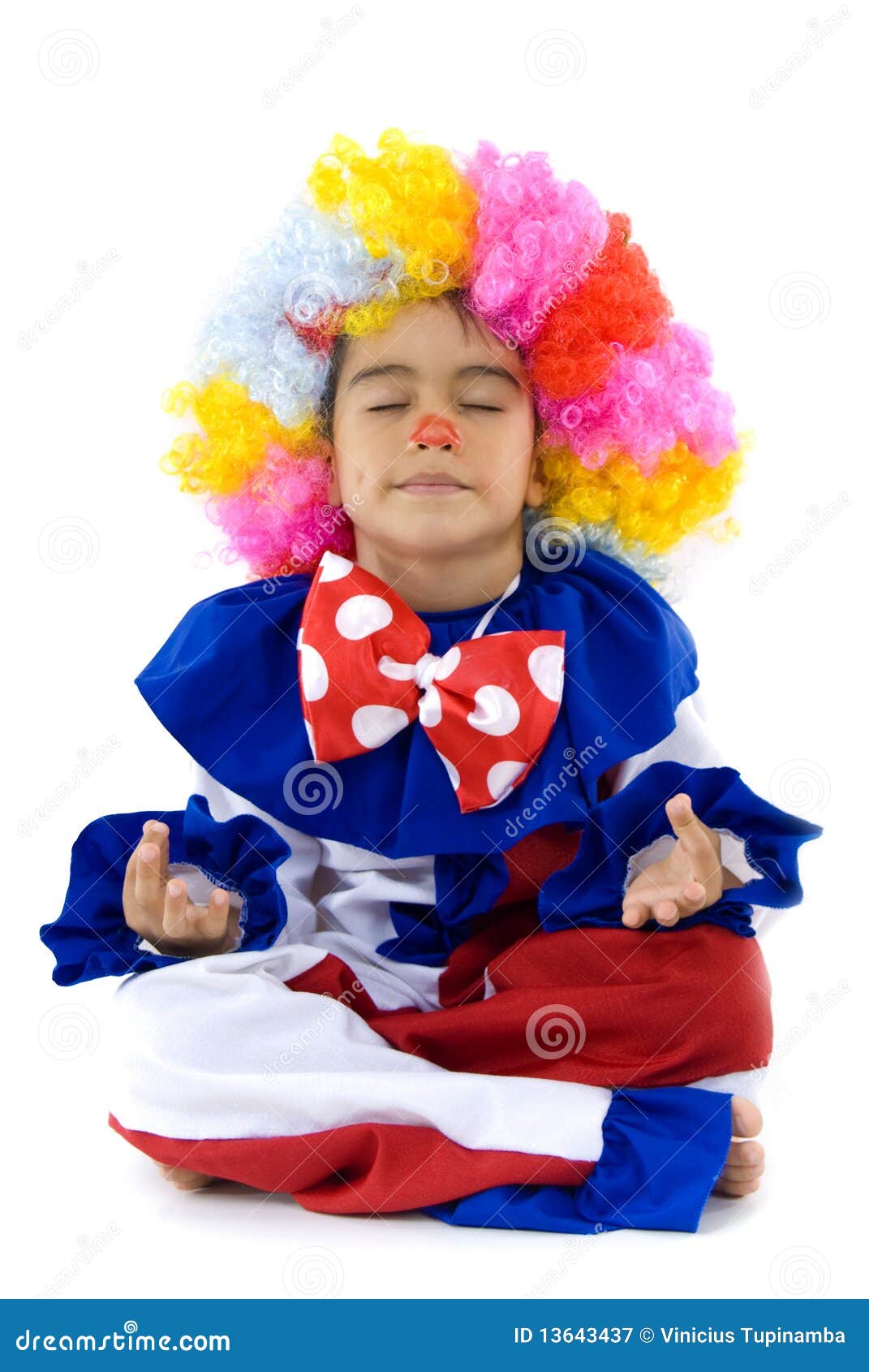 Clown Meditation stock image. Image of expression, male - 13643437