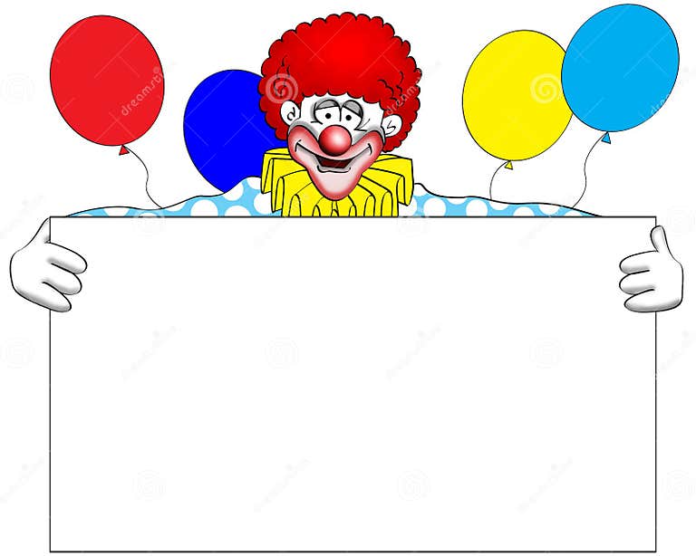 Clown message stock illustration. Illustration of celebrate - 4055454