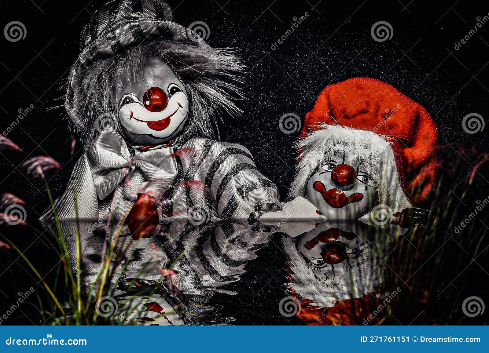 Clown stock image. Image of reflection, clown, reflect - 271761151