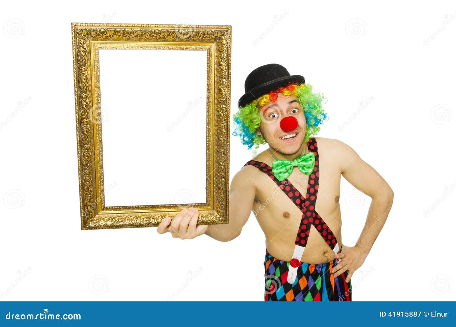 Clown With Picture Frame Royalty-Free Stock Photography | CartoonDealer ...
