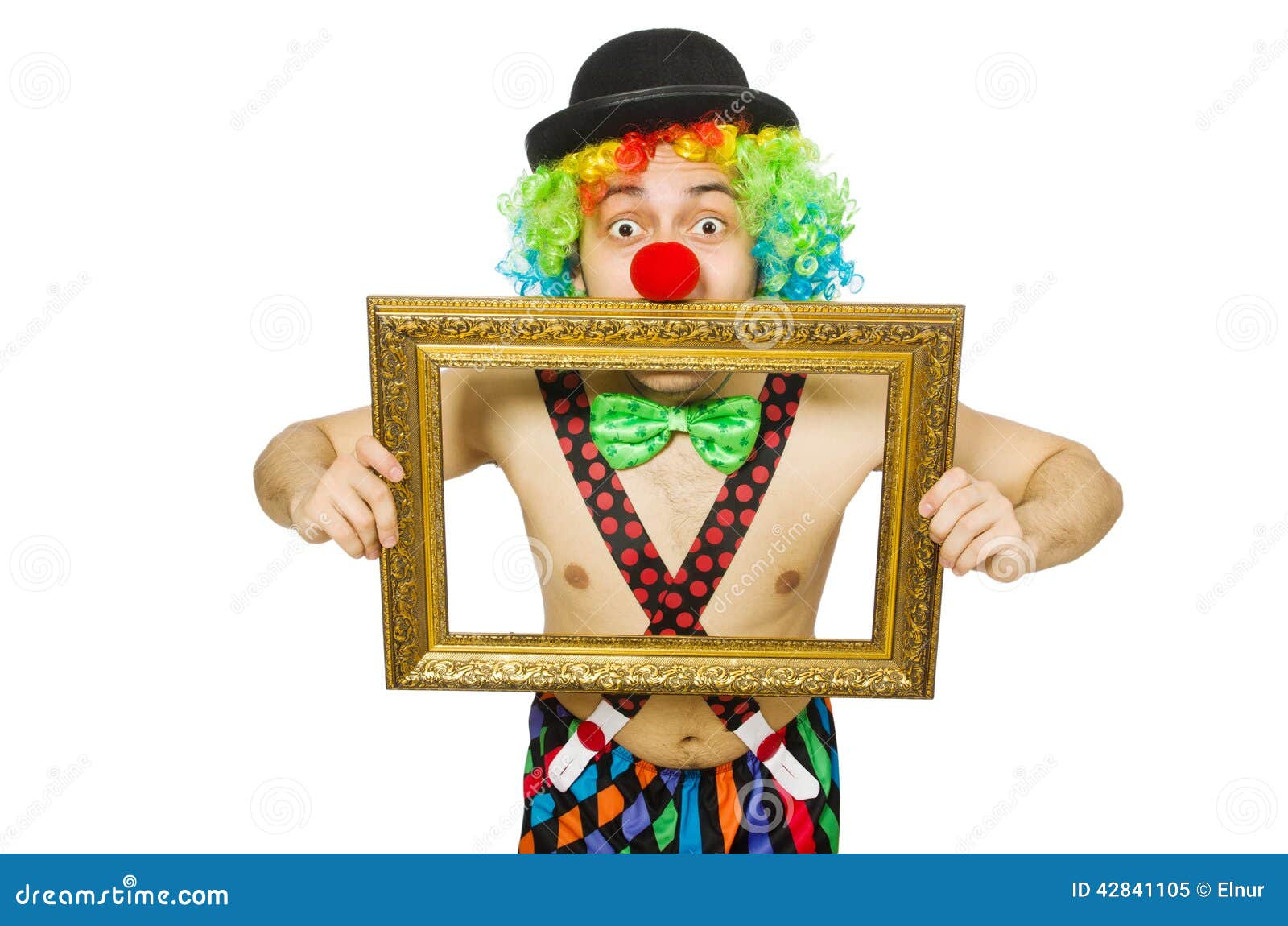 Clown With Picture Frame Royalty-Free Stock Photography | CartoonDealer ...