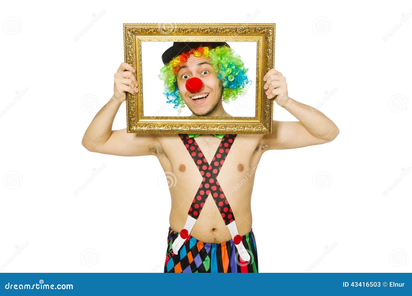 Clown With Picture Frame Royalty-Free Stock Photography | CartoonDealer ...