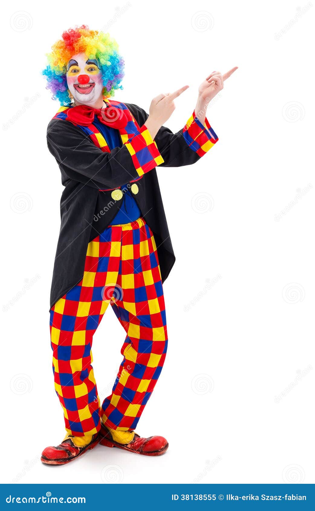 Clown pointing upward stock image. Image of nose, showing - 38138555