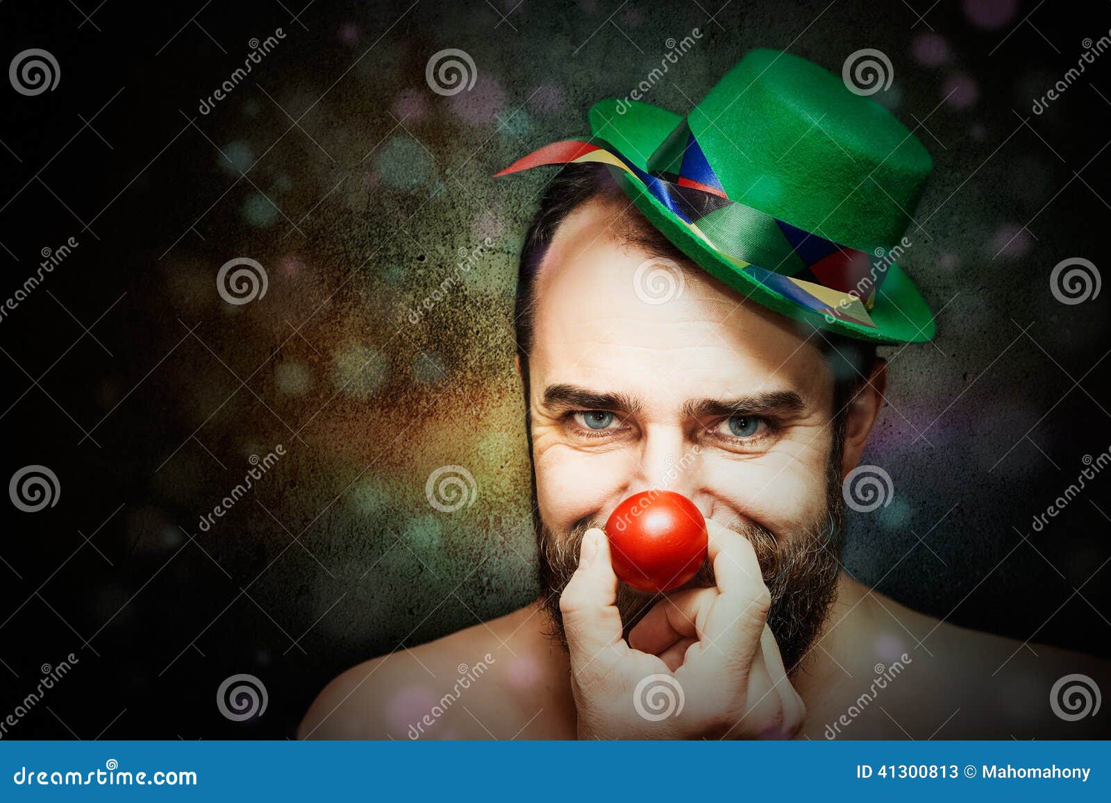Clown portrait stock image. Image of entertainer, happy - 41300813
