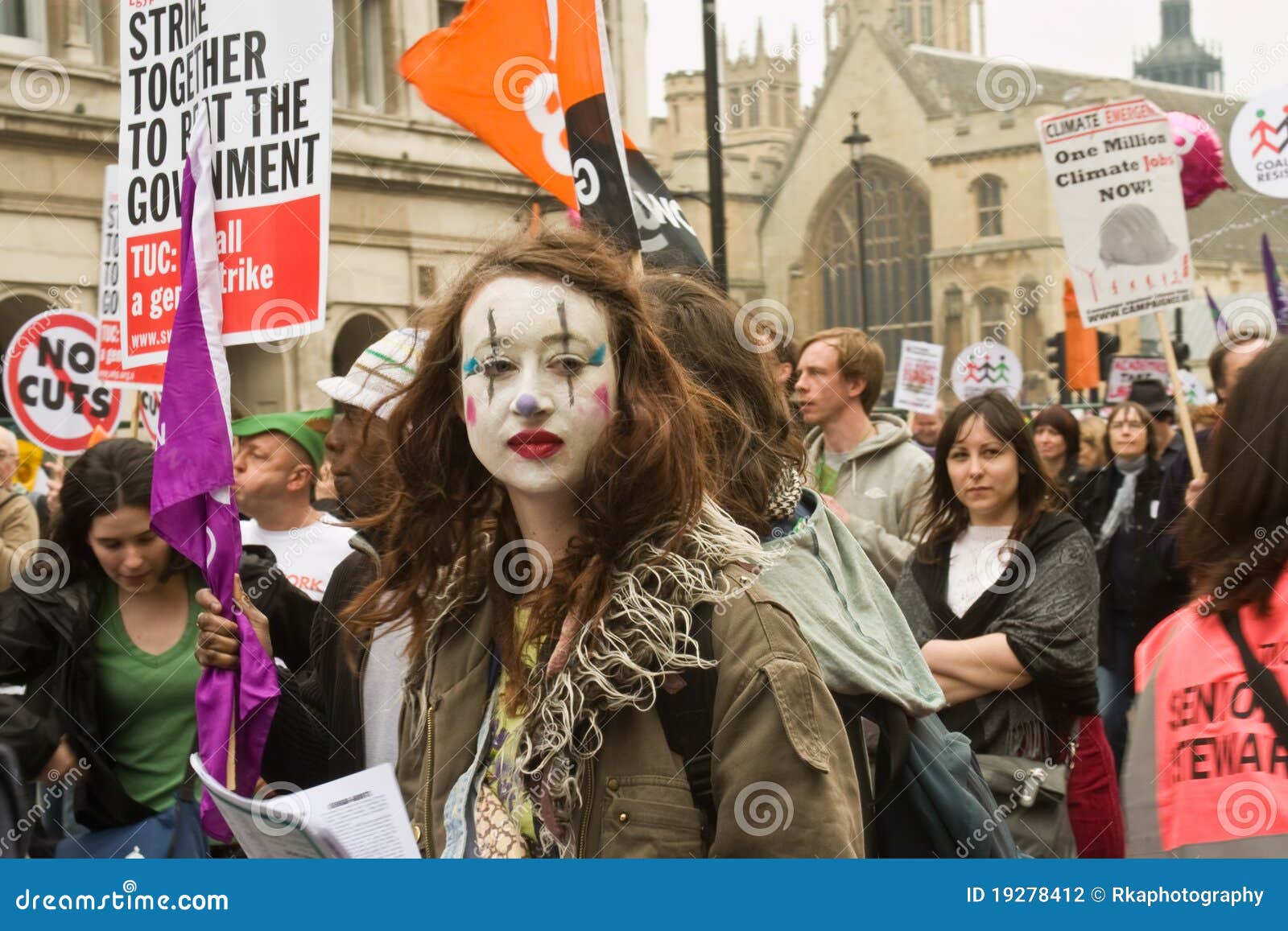 Clown Protester in London Demonstration Editorial Photography - Image ...