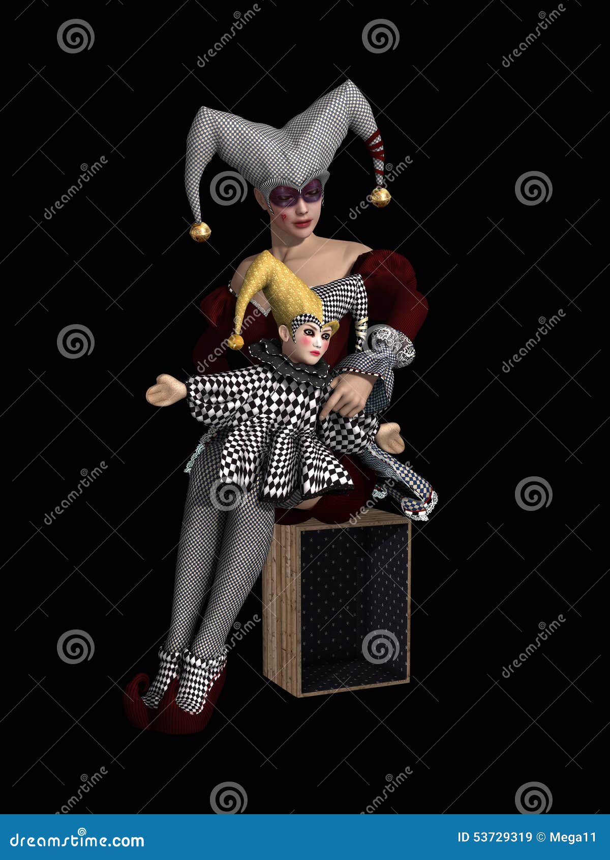 Clown stock illustration. Illustration of fine, dreams - 53729319