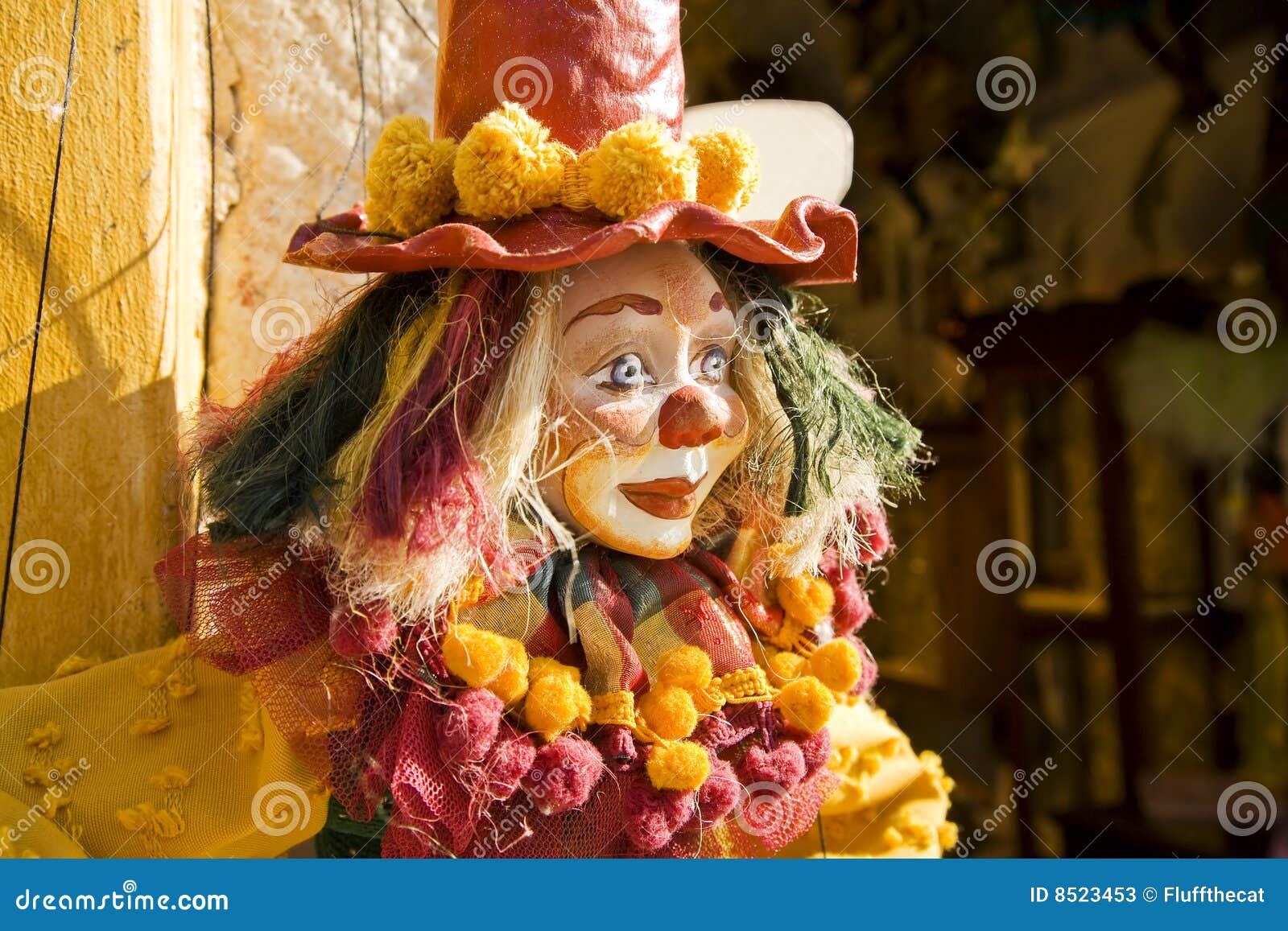 Clown Puppet Doll stock image. Image of doll, greece, paint - 8523453