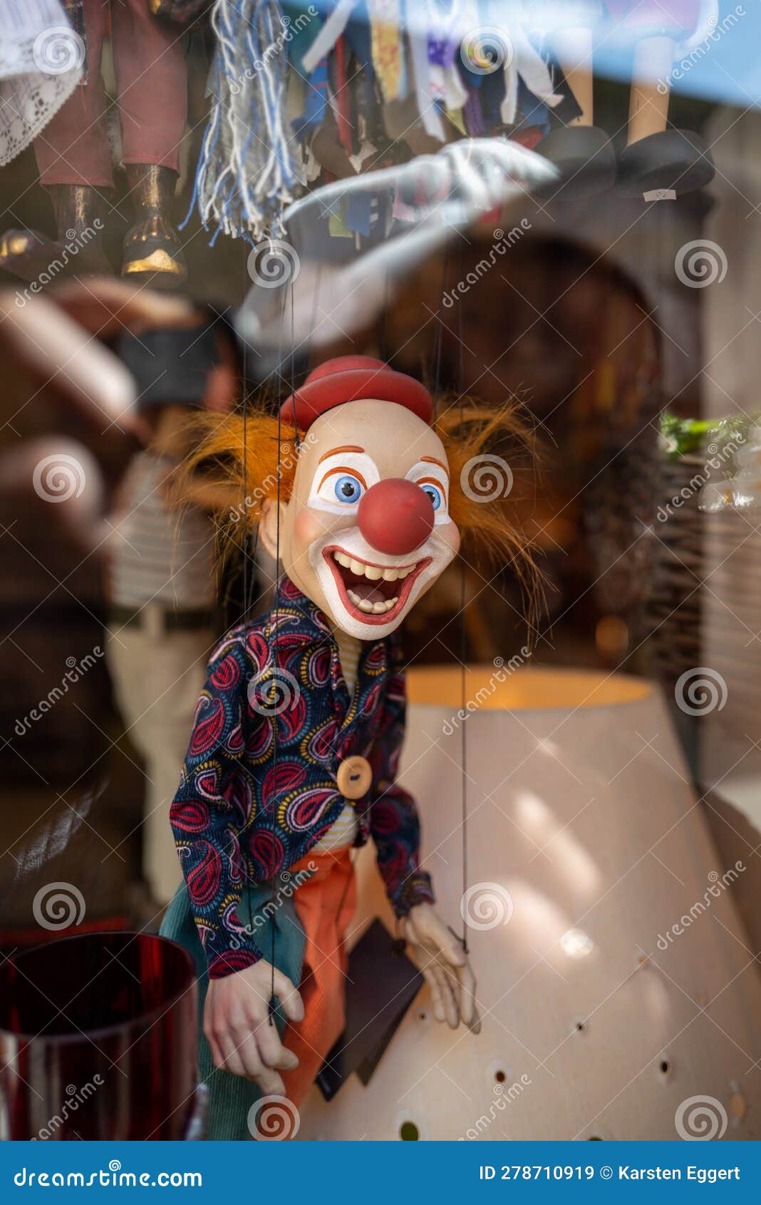 Clown Puppet Toy On Bright Background Stock Photography | CartoonDealer ...