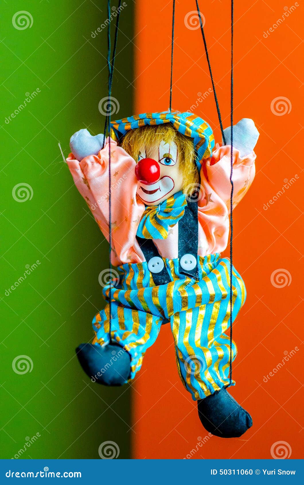 Clown Puppet Toy on Bright Background Stock Photo - Image of paint ...