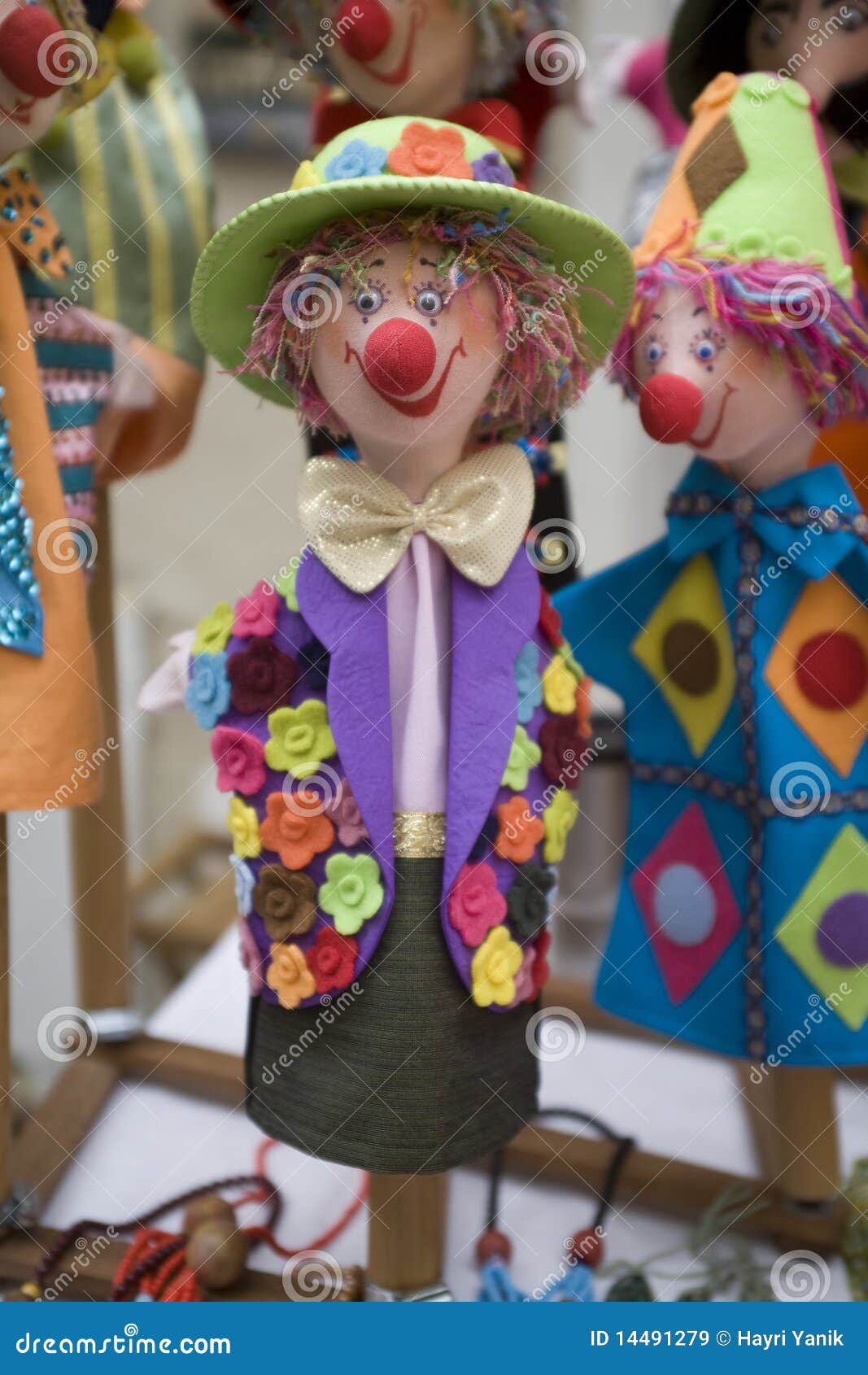 Clown puppets stock image. Image of color, bright, clowns - 14491279