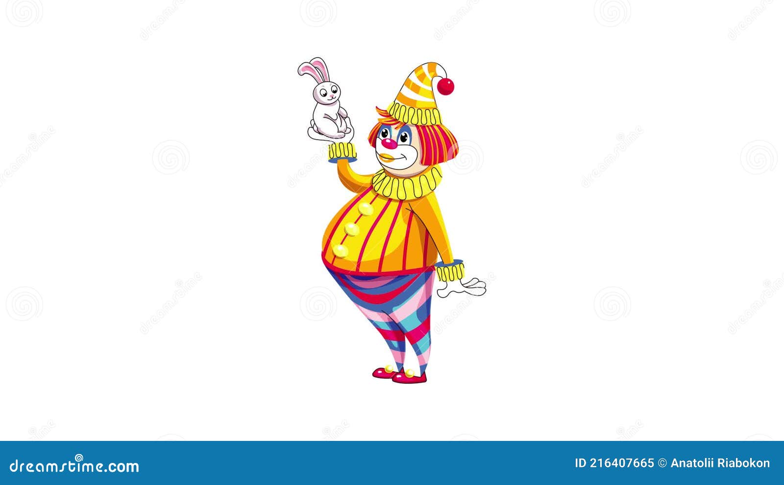 Clown with Rabbit Icon Animation Stock Video - Video of animation ...