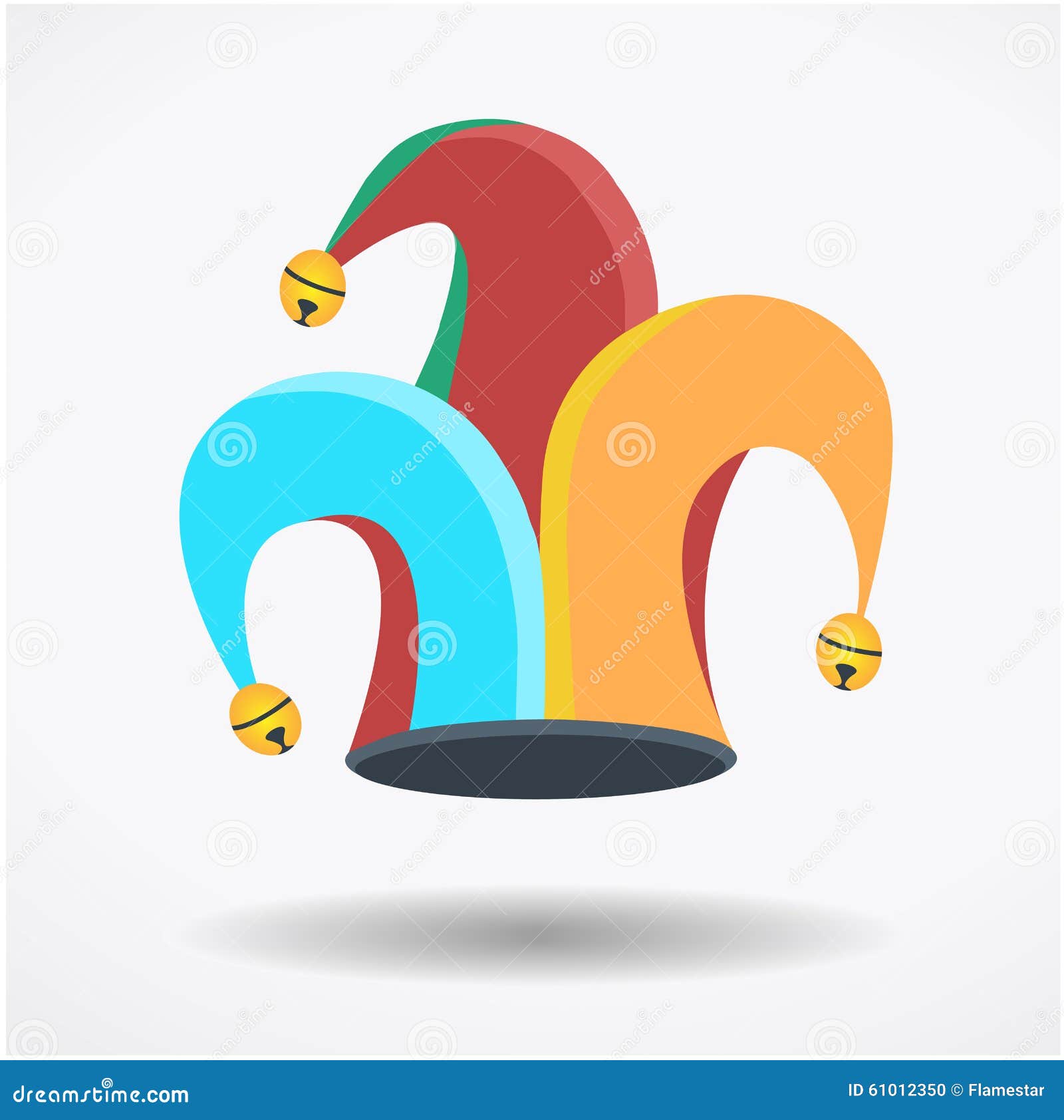 Clown`s hat, fool`s day stock vector. Illustration of carnival - 61012350