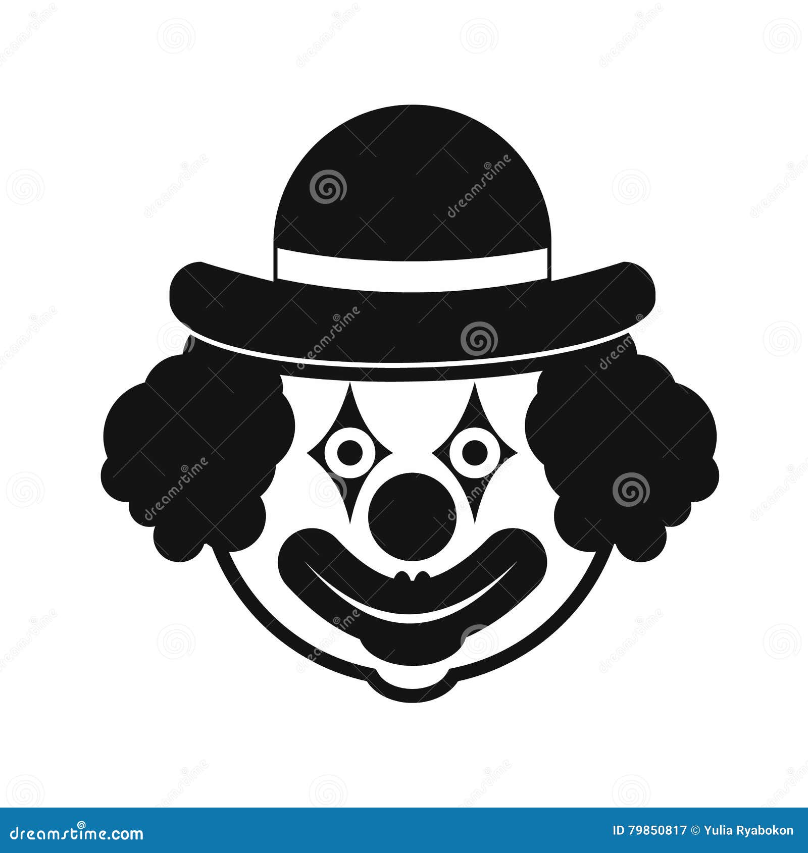 Clown simple icon stock vector. Illustration of happy - 79850817