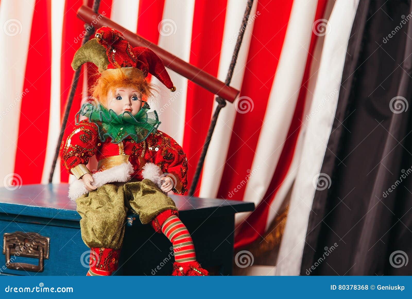 Clown Sitting on a Bedside Table Stock Photo - Image of doll, funny ...