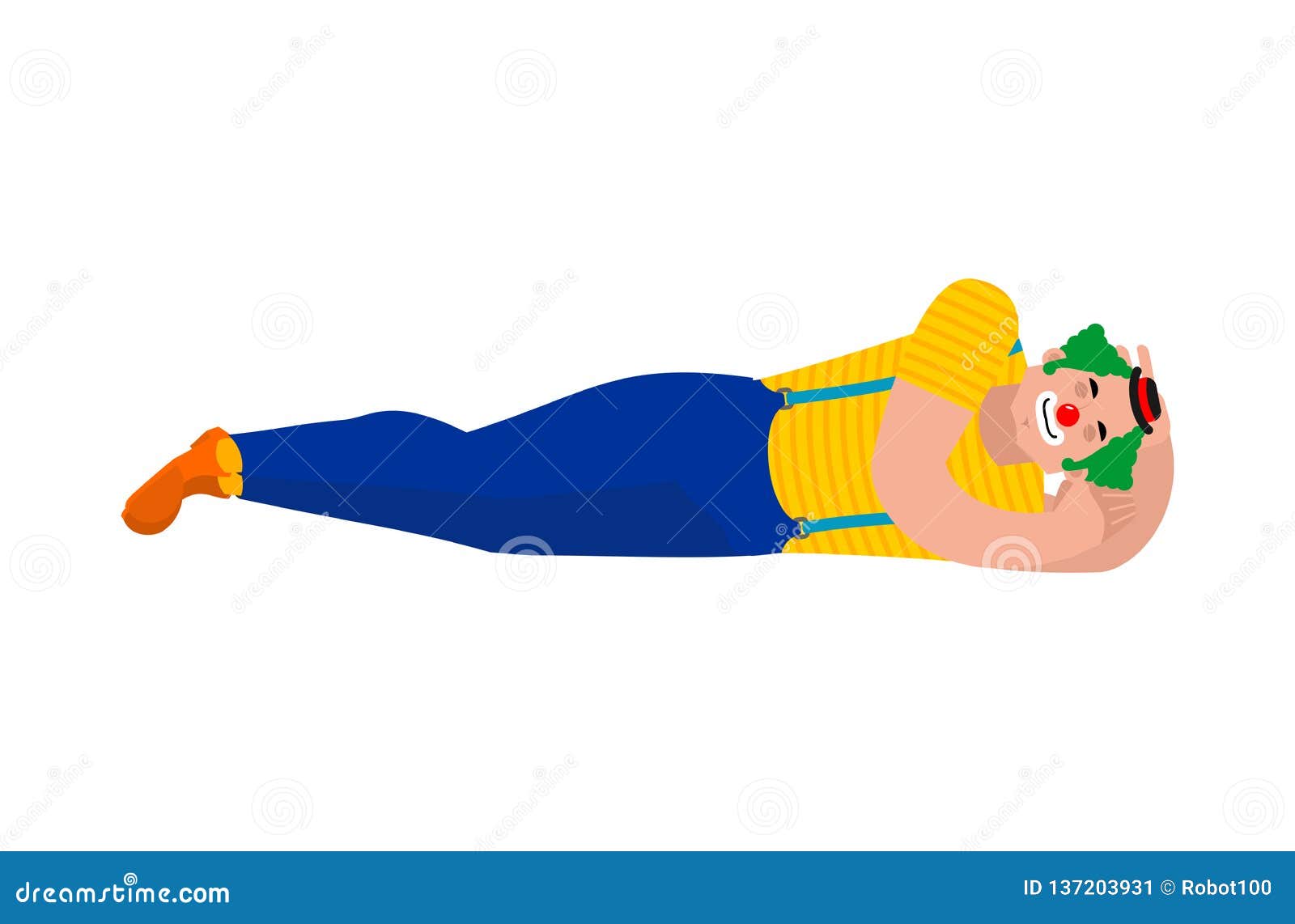 Clown Sleep Emotion Avatar. Funnyman Sleeping Emoji. Harlequin Face ...