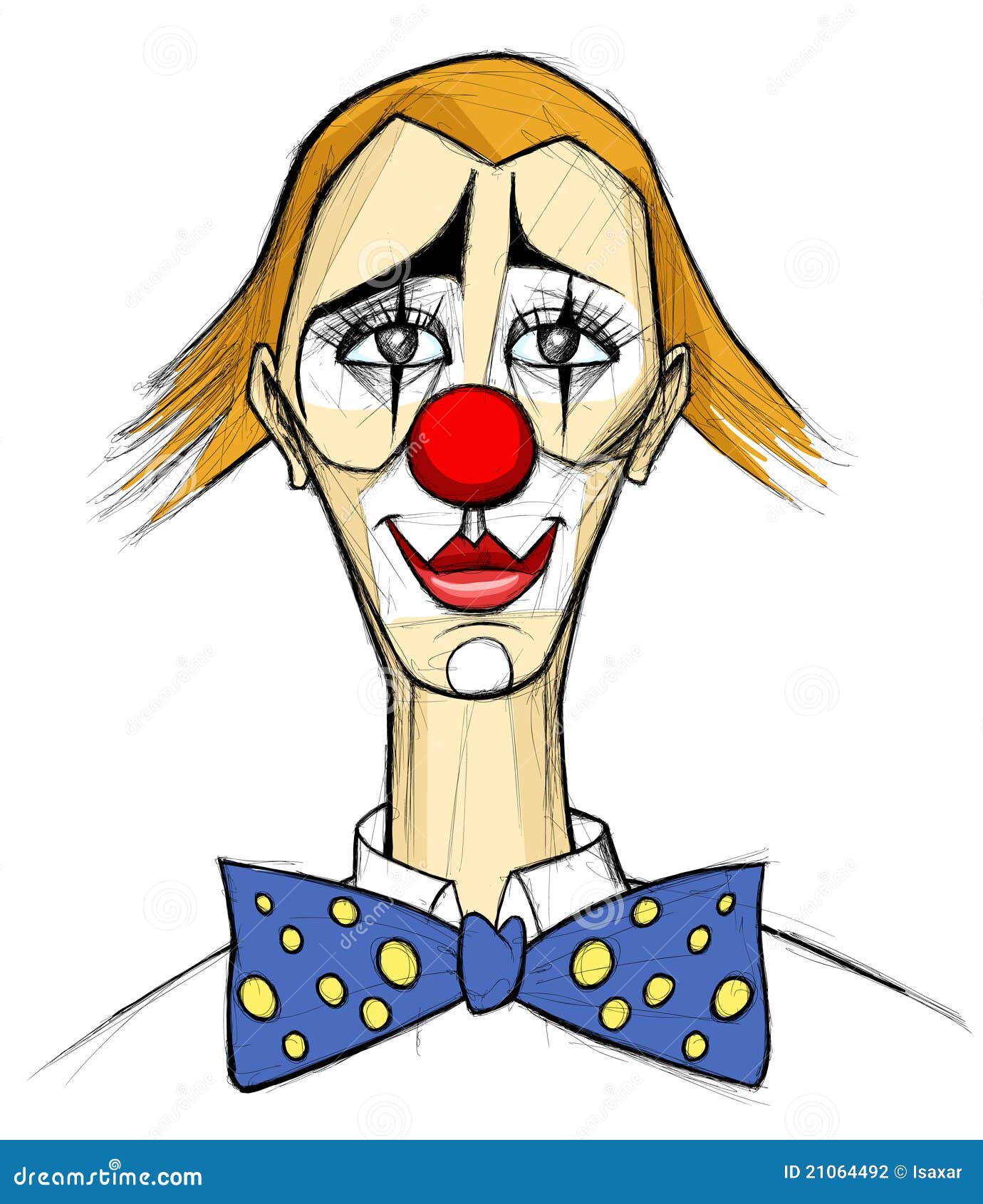 Clown in the Style of Bernard Buffet Stock Vector - Illustration of ...