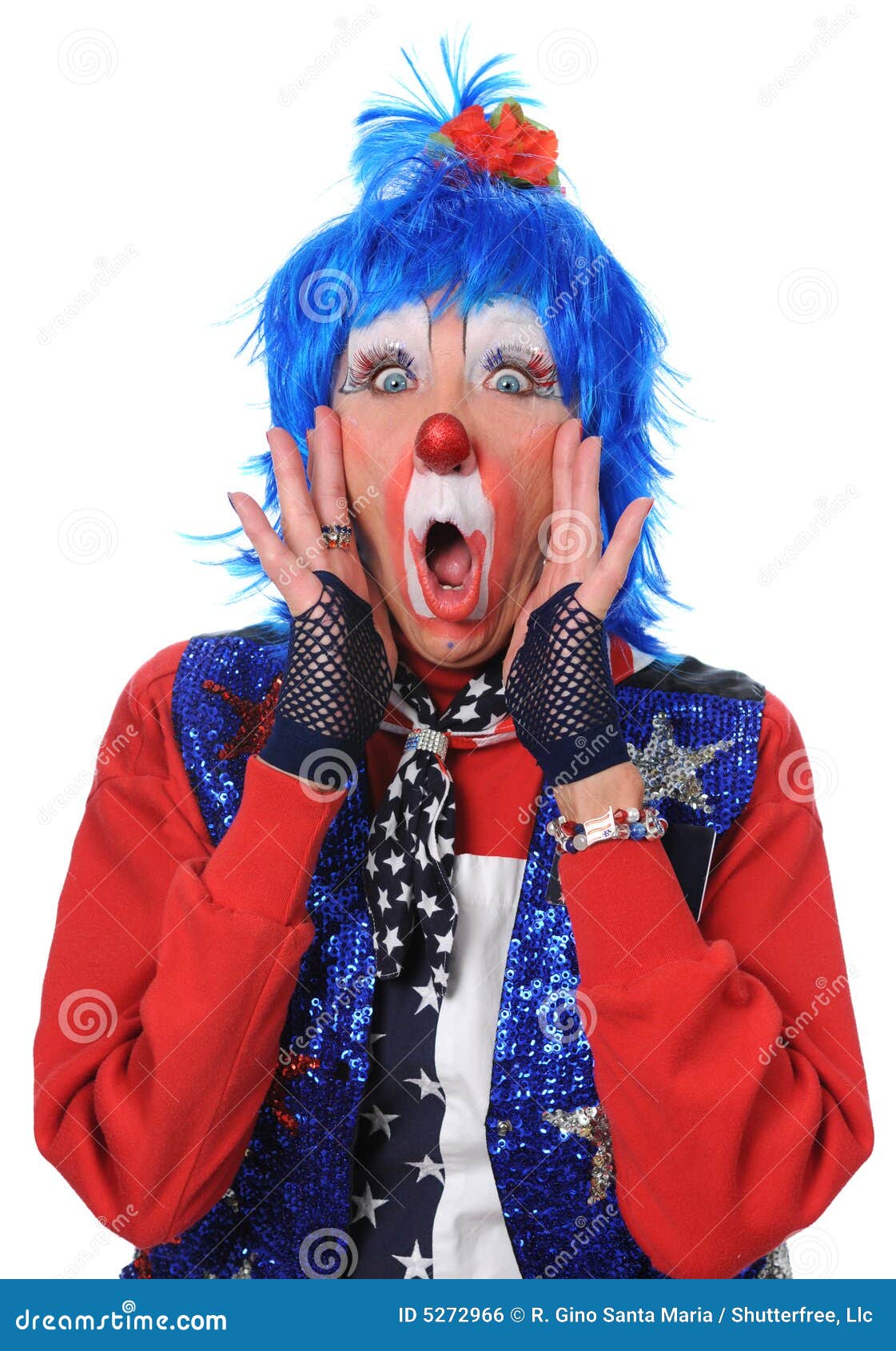 Clown Surprised stock photo. Image of studio, close, costume - 5272966