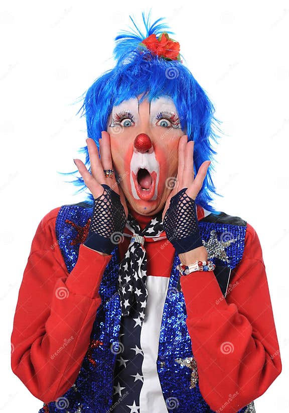 Clown Surprised stock photo. Image of studio, close, costume - 5272966