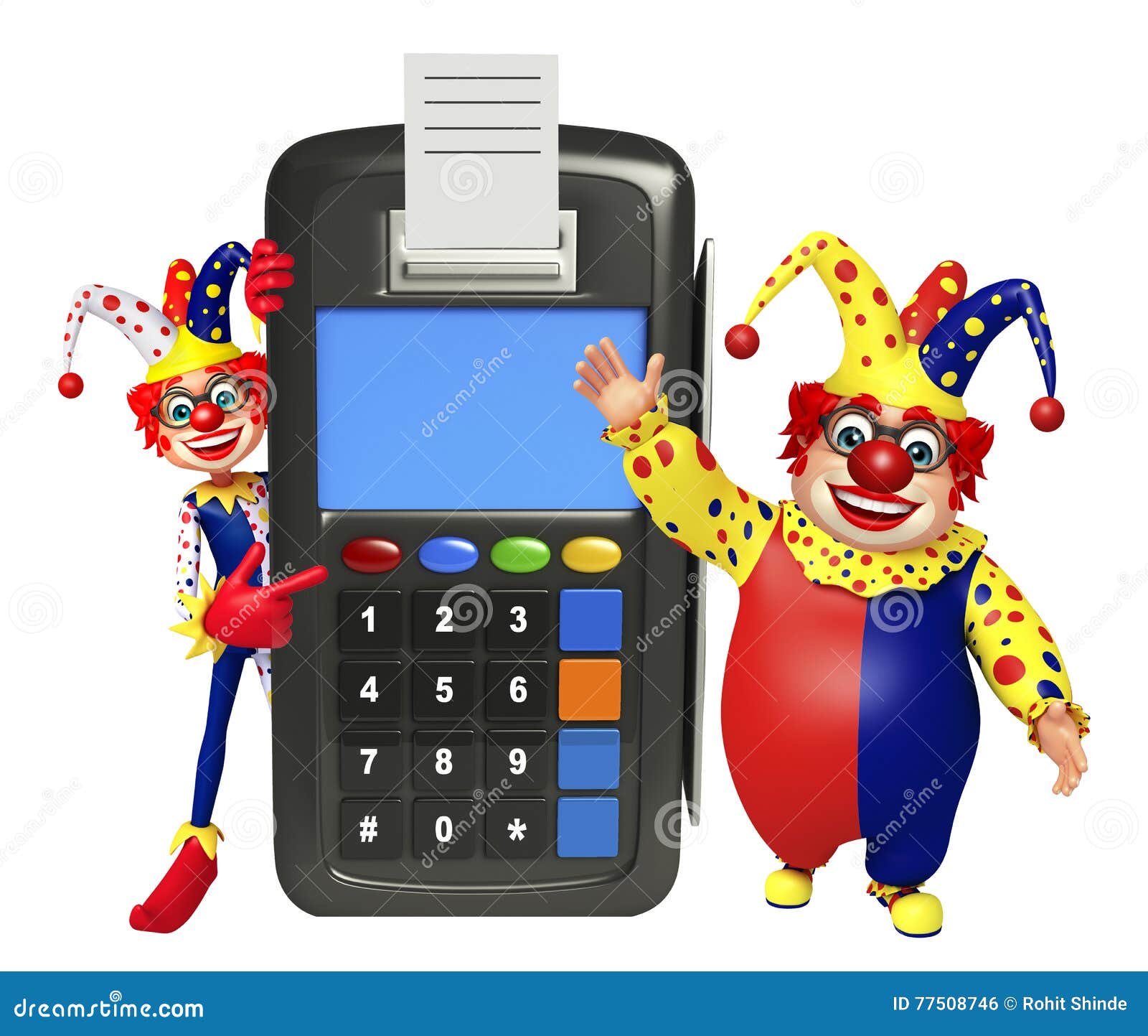 Clown with Swap machine stock illustration. Illustration of circus ...