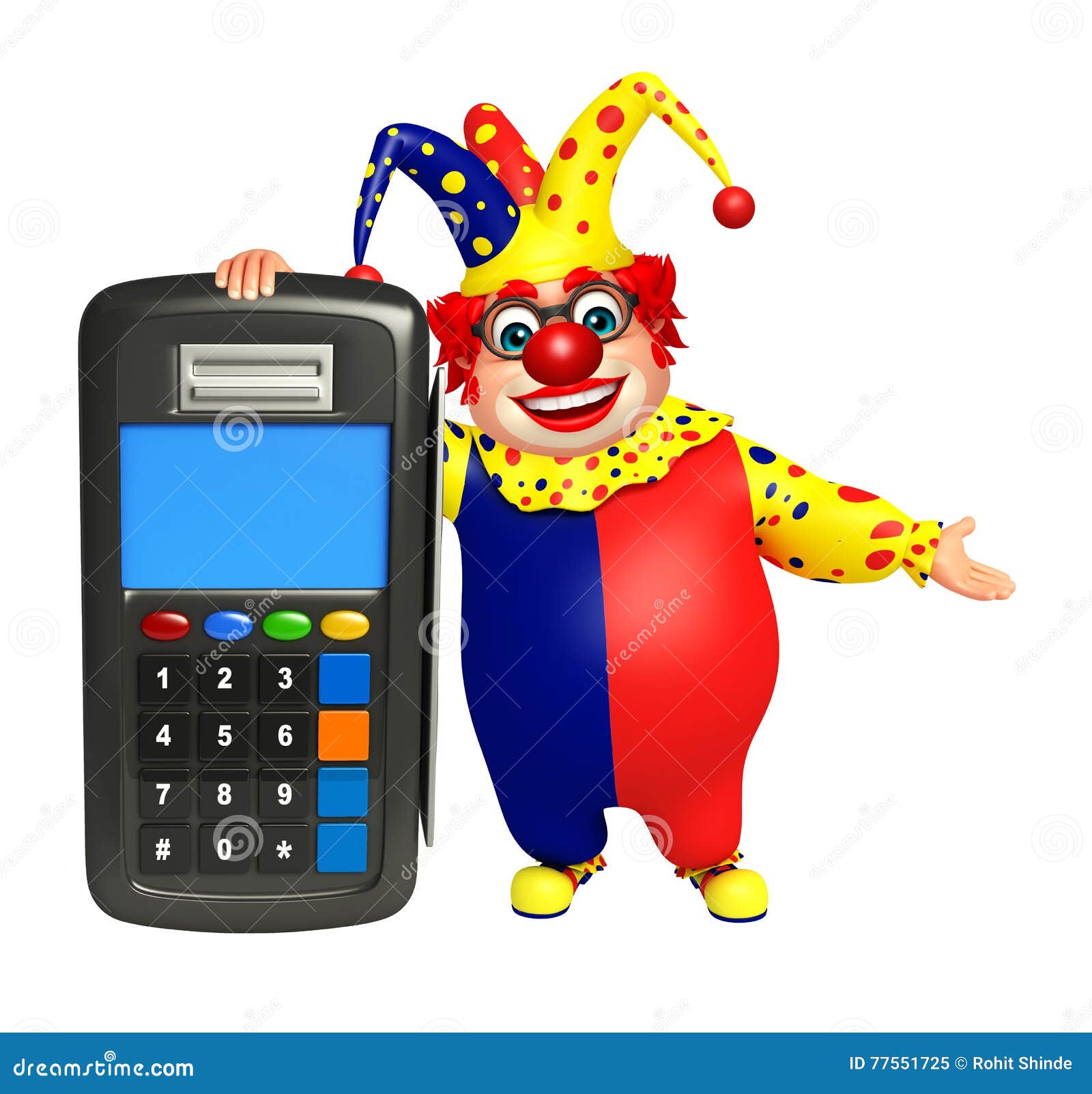 Clown with Swap machine stock illustration. Illustration of birthday ...