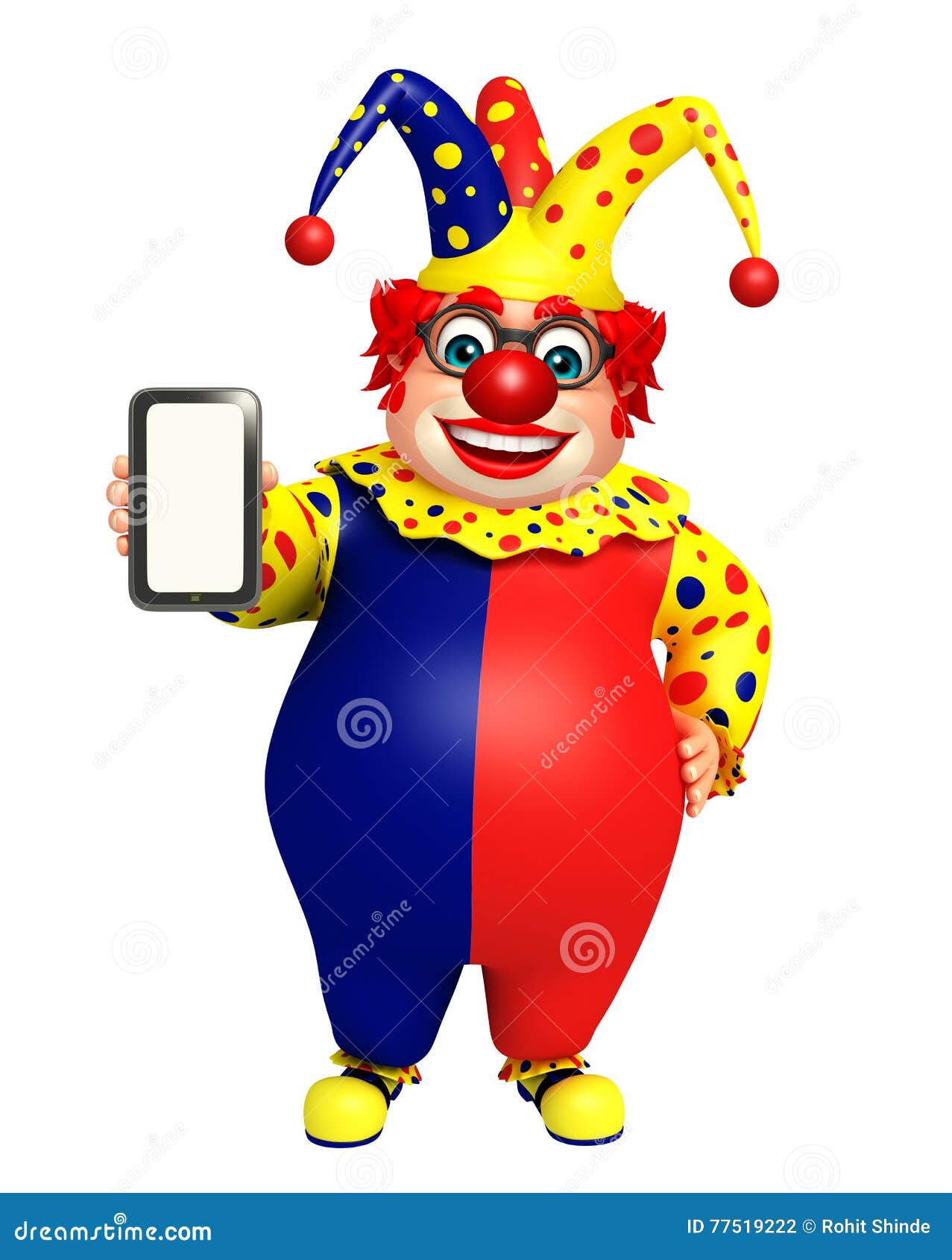 Clown with Tab stock illustration. Illustration of clipart - 77519222