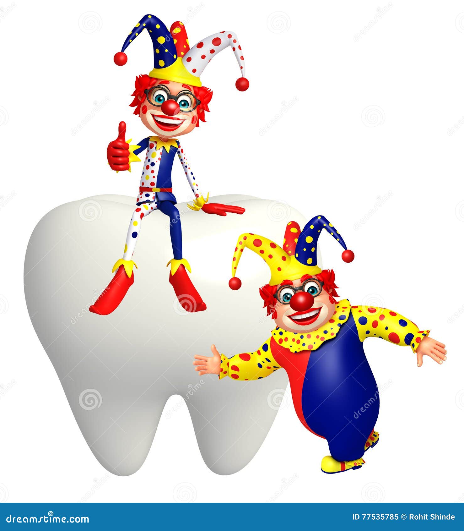 Clown with Teeth stock illustration. Illustration of comic - 77535785