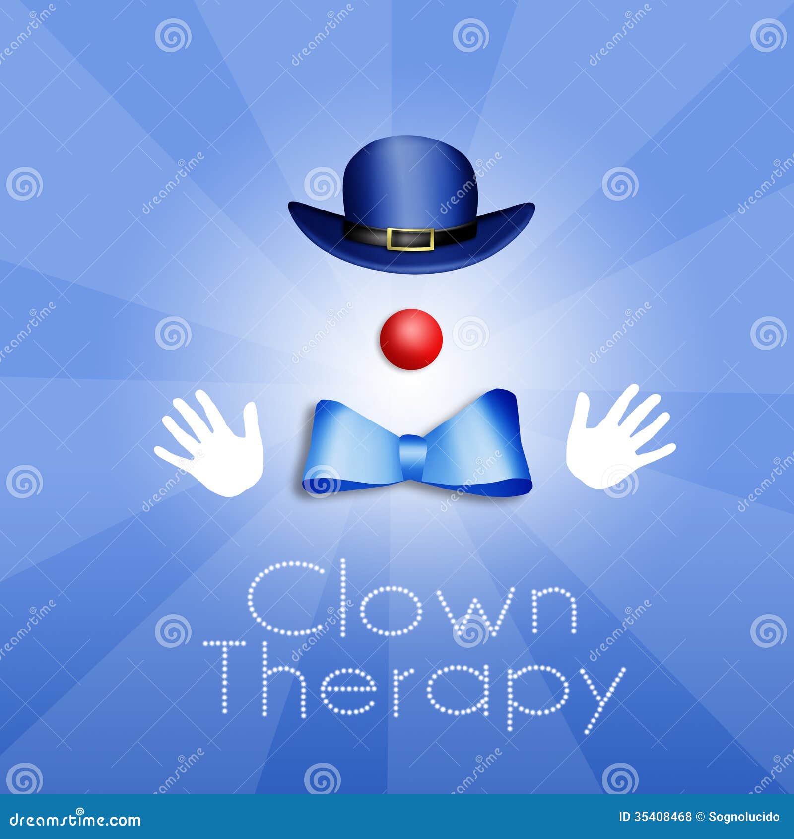 Clown Therapy stock illustration. Illustration of nose - 35408468