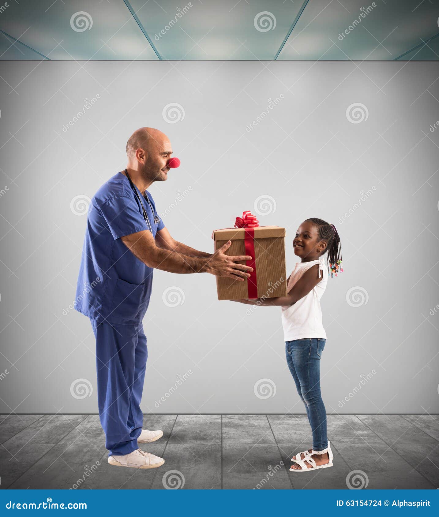 Clown therapy stock photo. Image of care, medicals, happiness - 63154724