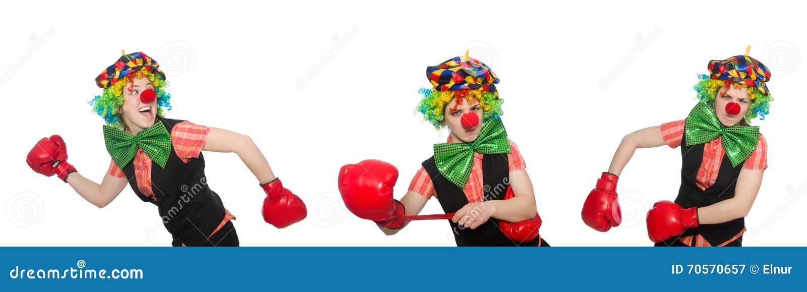 The Clown in Various Poses Isolated on White Stock Image - Image of ...