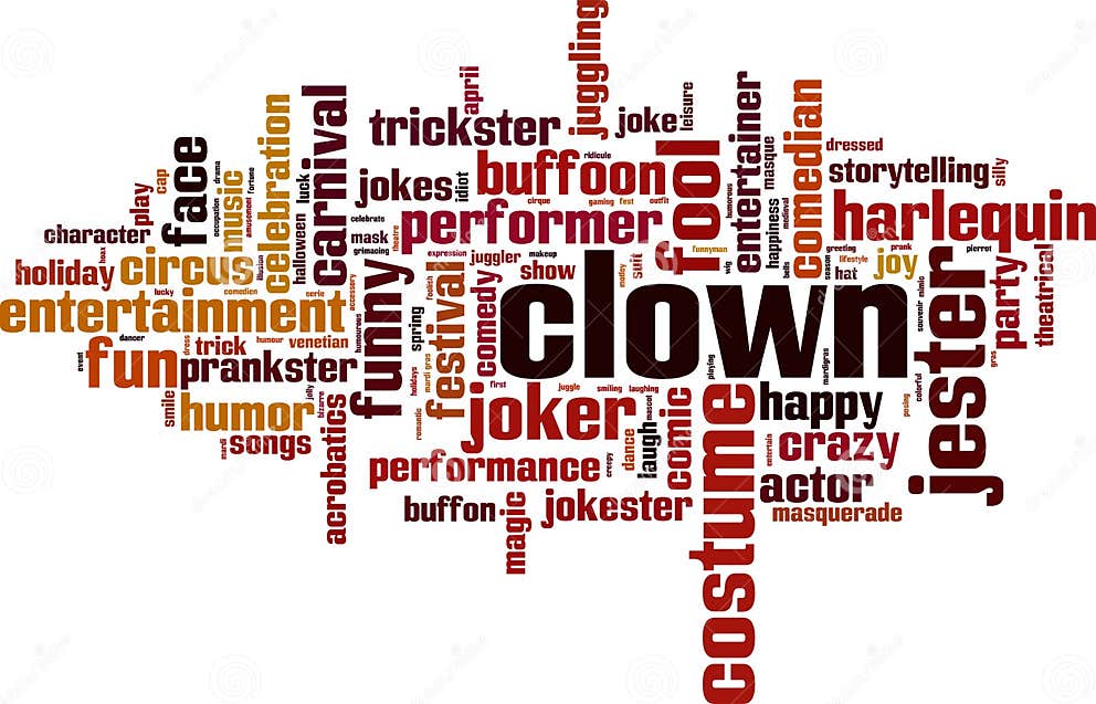 Clown word cloud stock vector. Illustration of jokester - 269040827