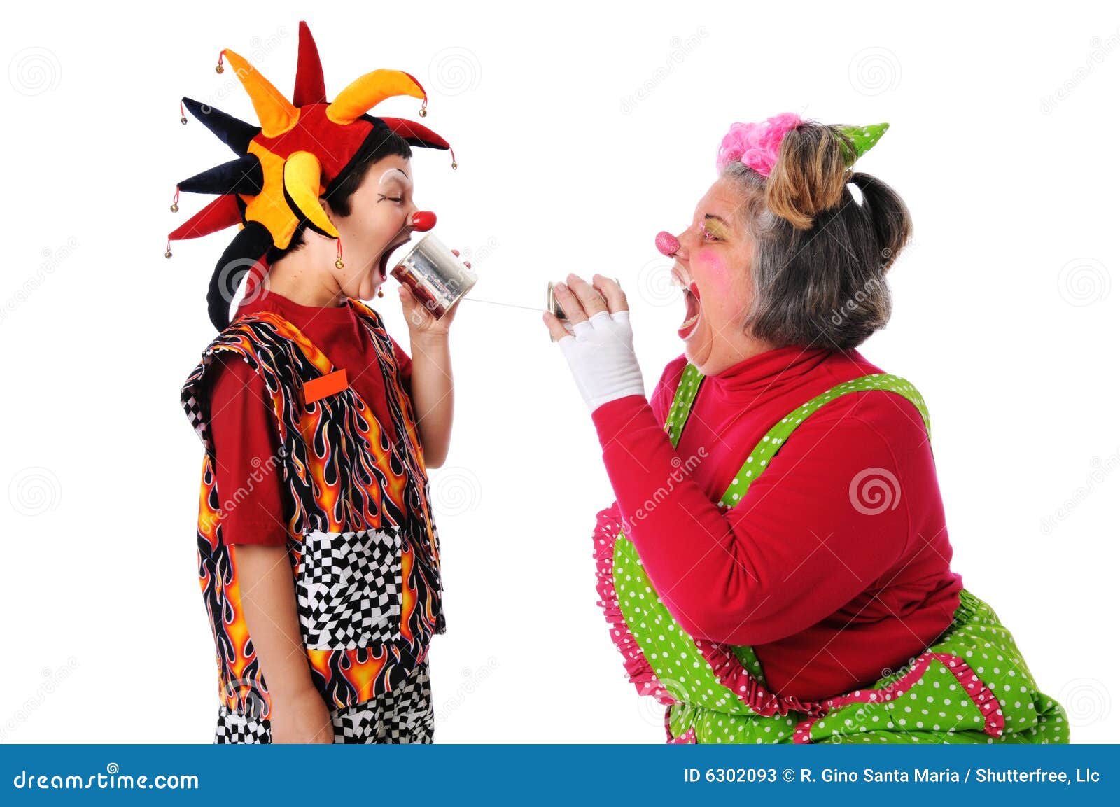 Clowns Yelling at Each Other Stock Image - Image of party, isolated ...