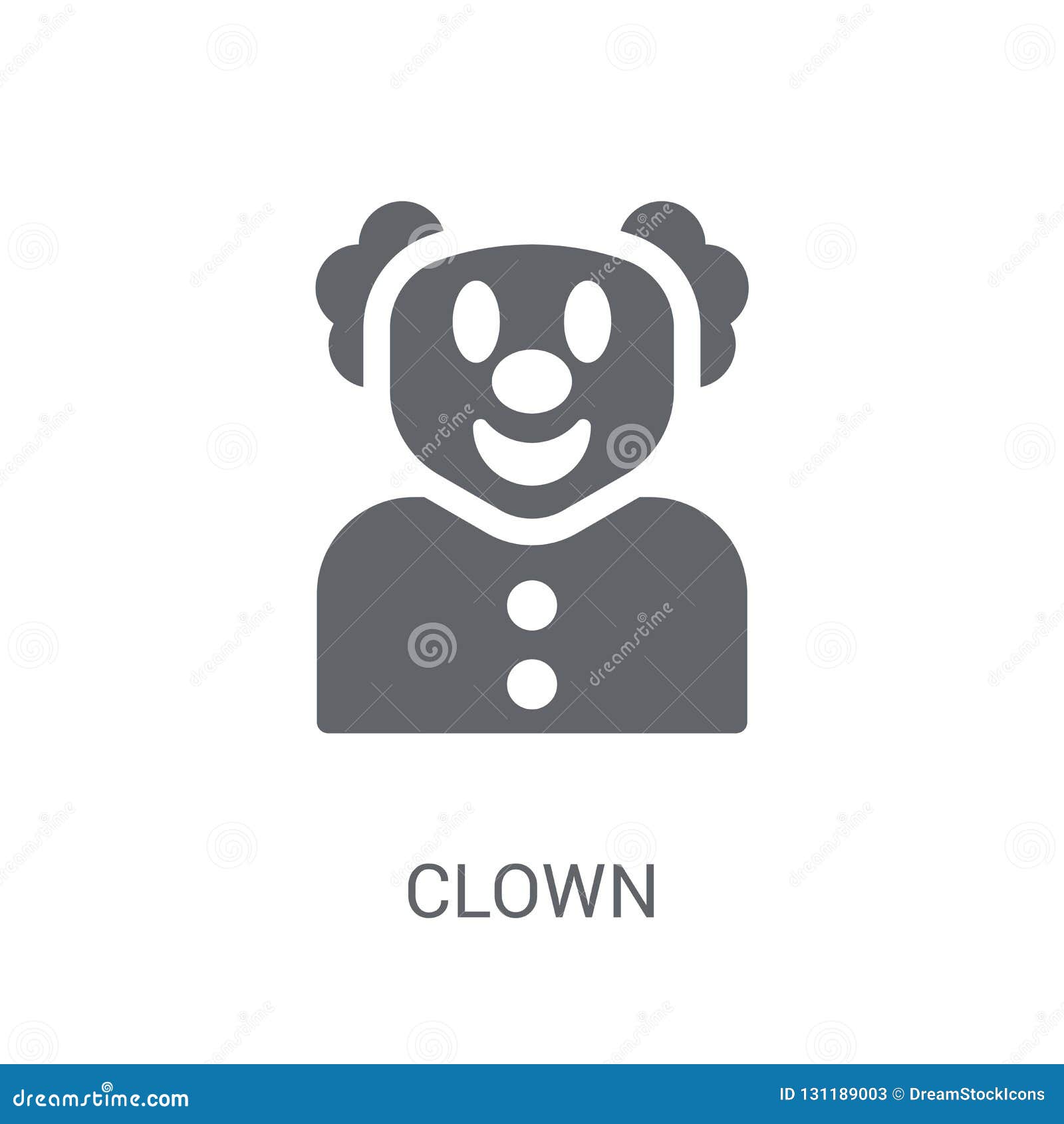 Clownsymbol vektor illustrationer. Illustration av halloween - 131189003