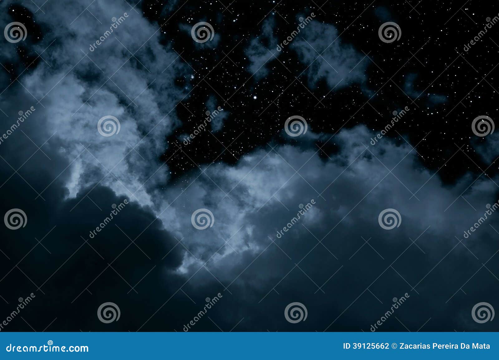 Cloudy night stock illustration. Illustration of horizontal - 39125662